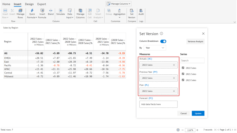 Create Variances Report in Power BI Without DAX Using Inforiver