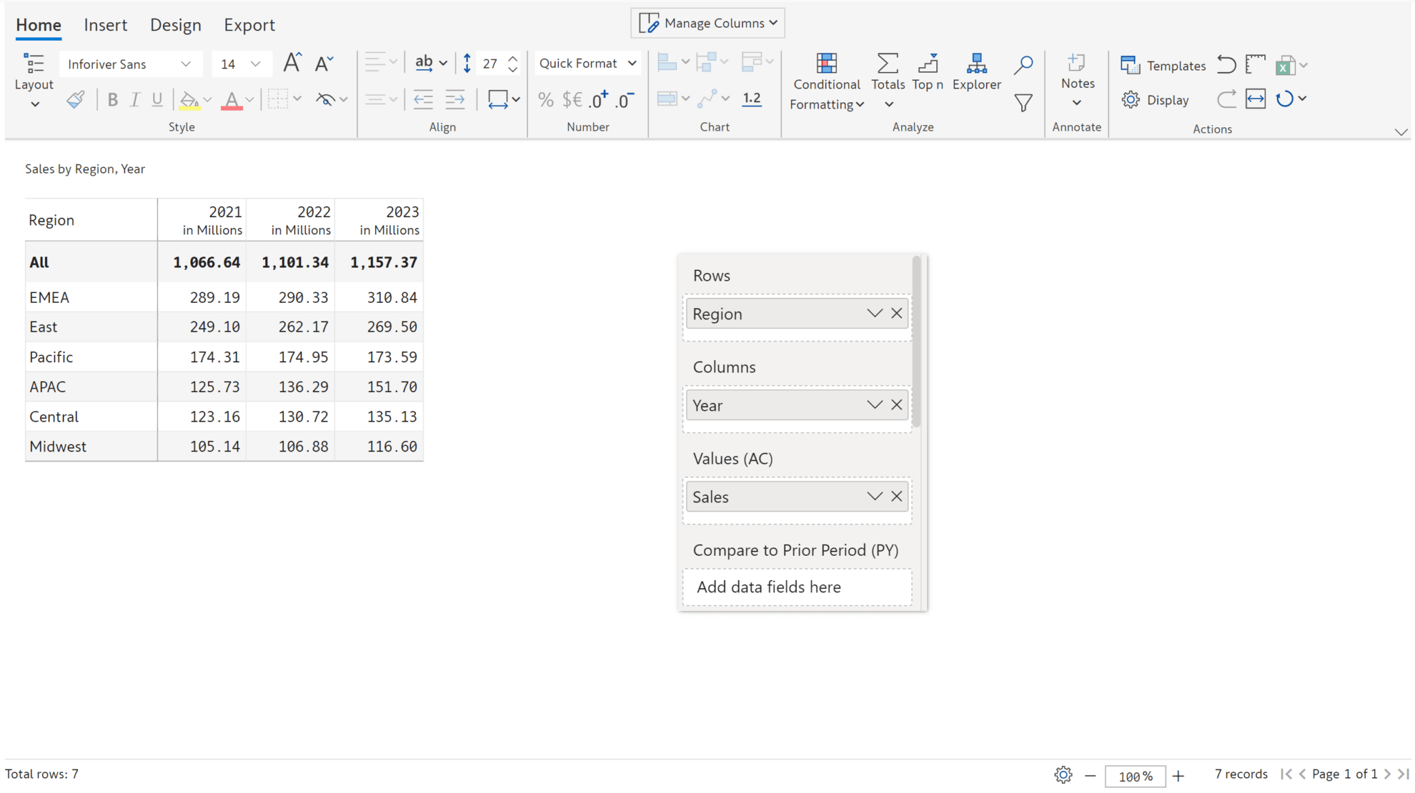 Create Variances Report in Power BI Without DAX Using Inforiver