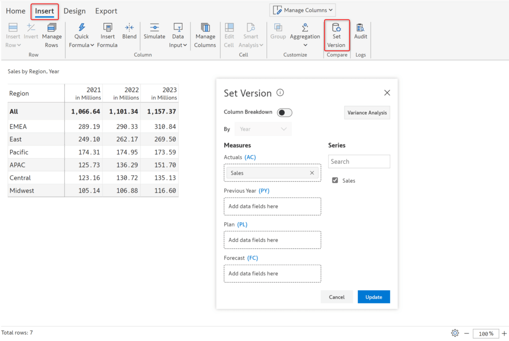 Create Variances Report in Power BI Without DAX Using Inforiver