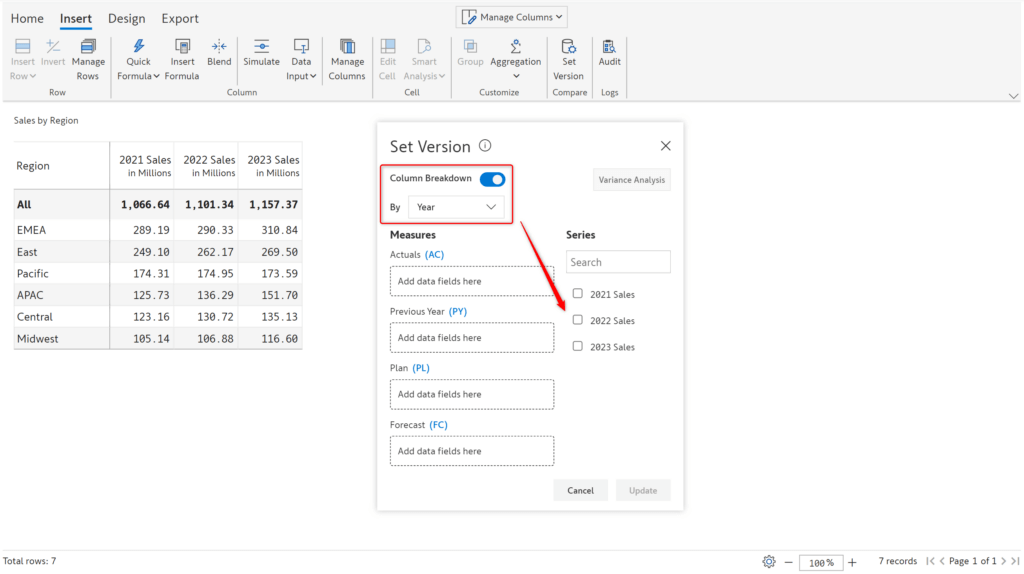 Create Variances Report in Power BI Without DAX Using Inforiver