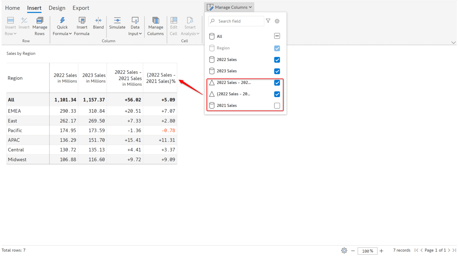 Create Variances Report in Power BI Without DAX Using Inforiver