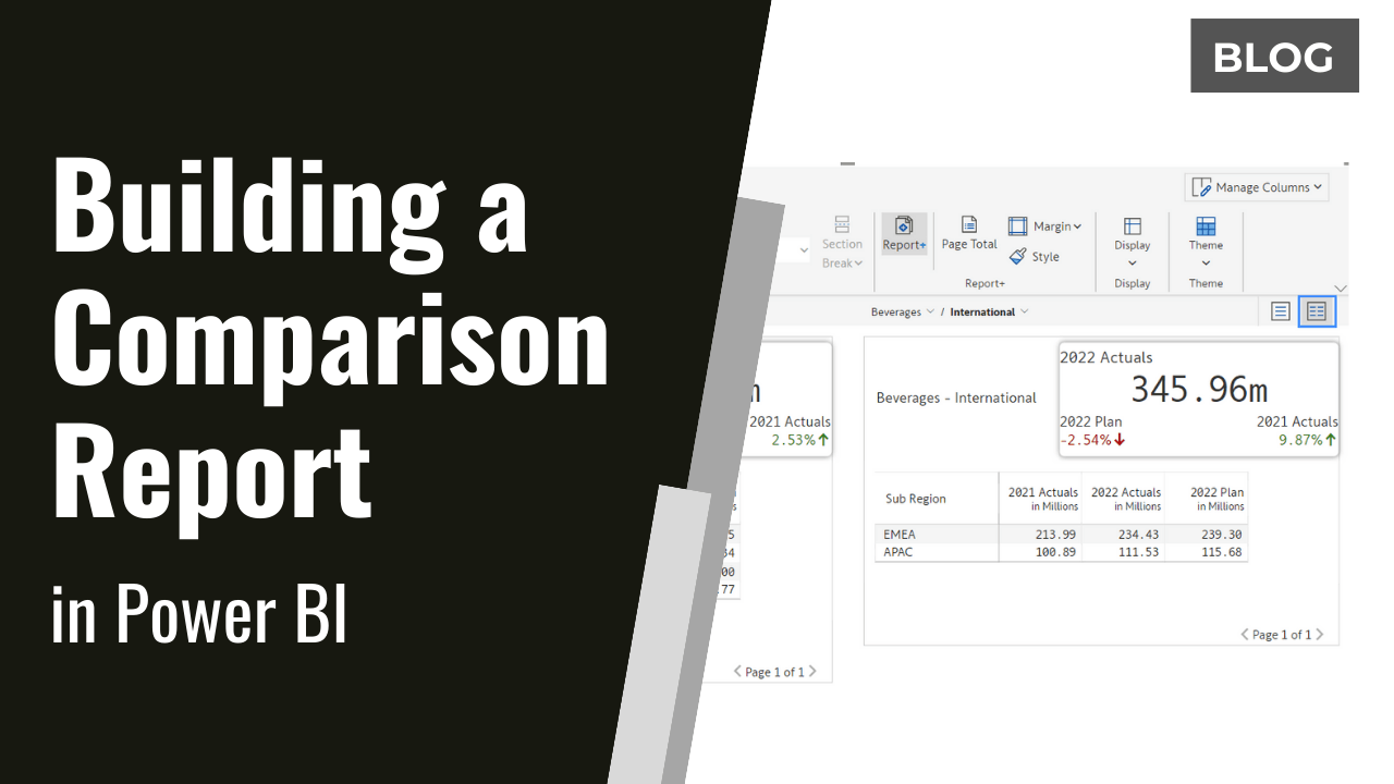 Building a comparison report in Power BI - Inforiver