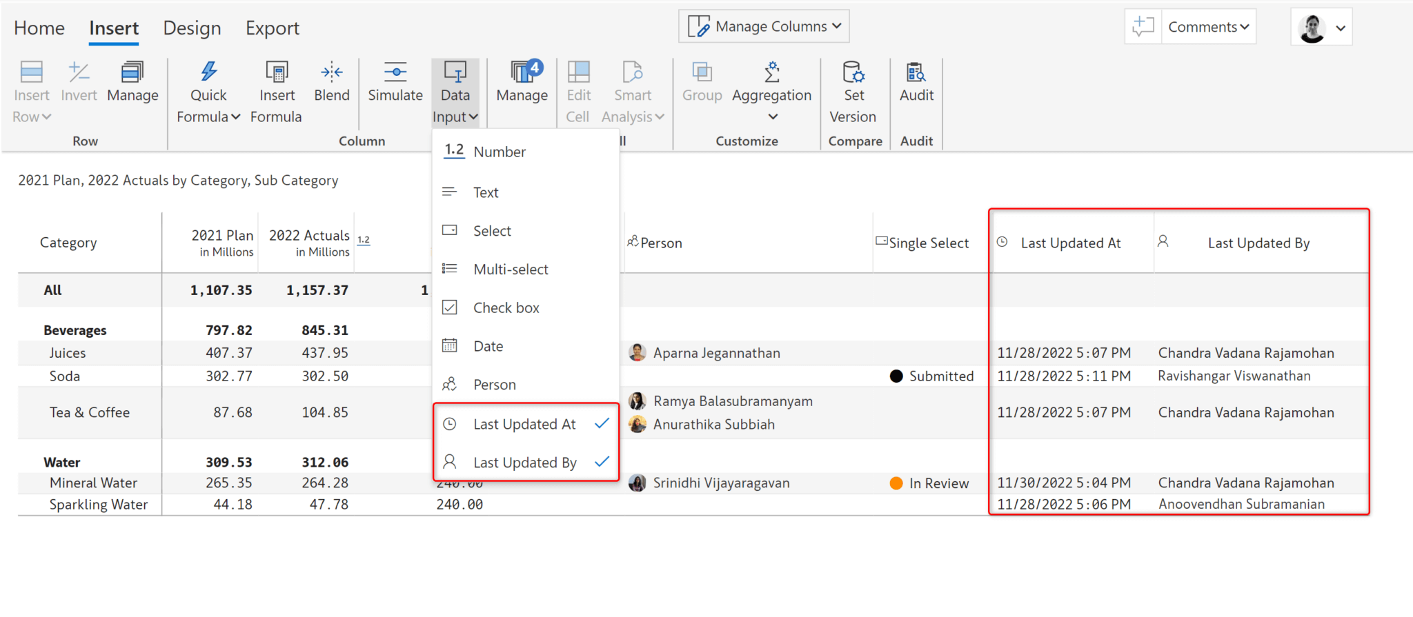 Enter data in Power BI tables | Inforiver