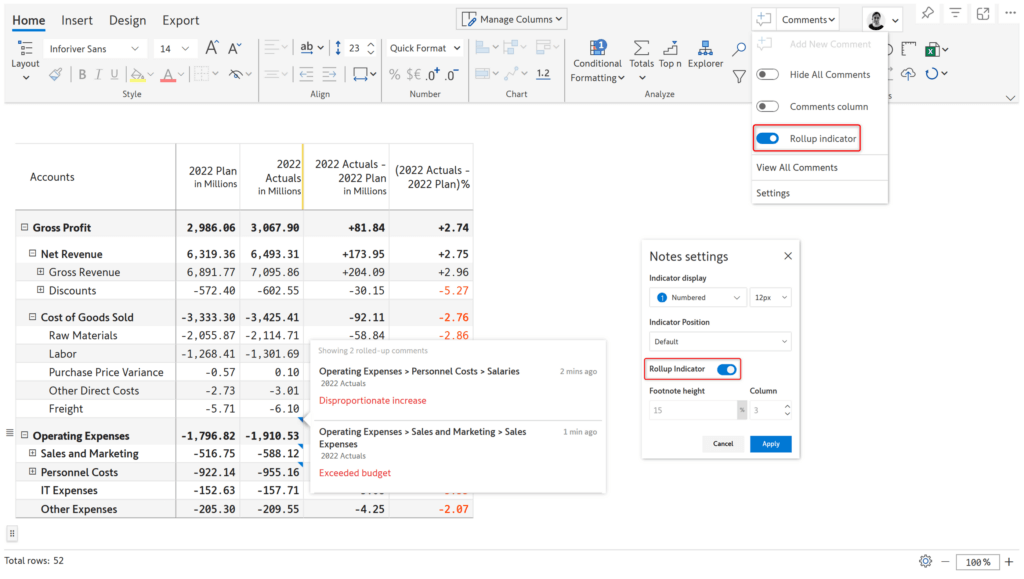 Commenting in Power BI | Inforiver
