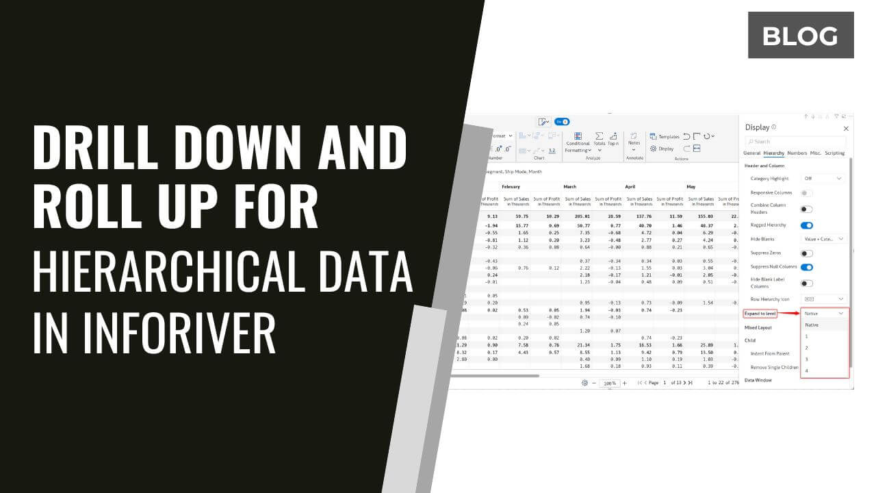 Performance Mode: Expand/Collapse & Drill Down in Inforiver