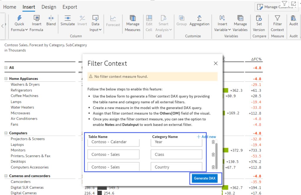 Power BI Comments with Filter/Slicer Context Awareness