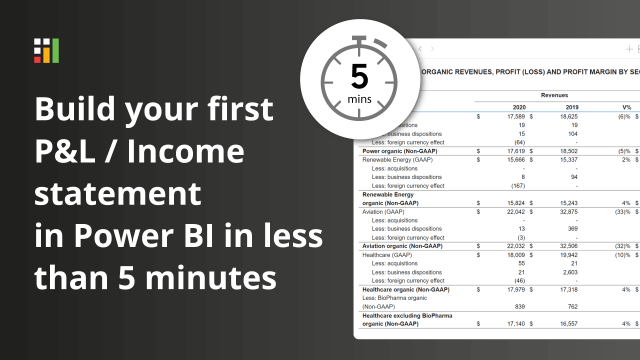 Build a P&L / income statement report in Power BI in less than 5 ...