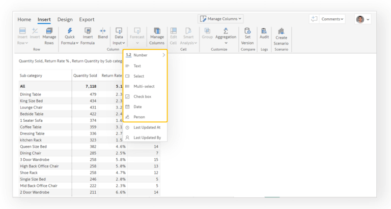 Manual Data Input Options in Power BI Table / Matrix Reports