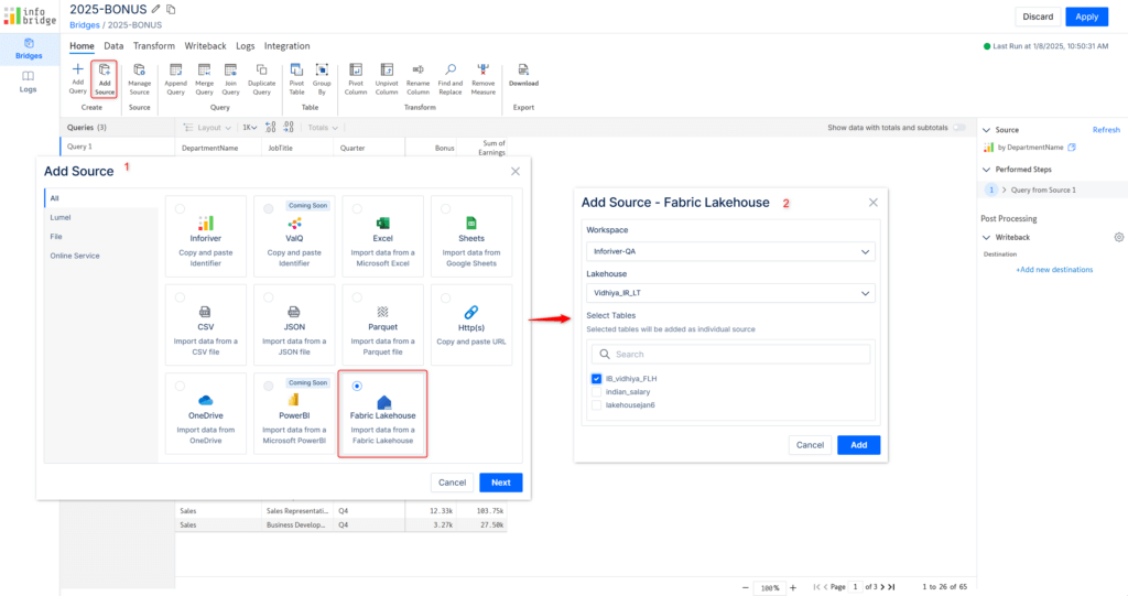 Inforiver Writeback Matrix: Microsoft Fabric, Variables & More