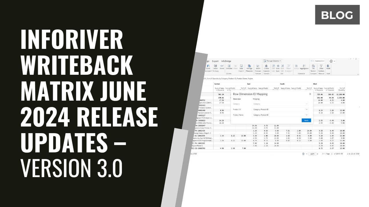 Inforiver Writeback Matrix June 2024 Update - Version 3.0