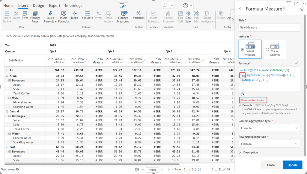 Choosing Variable Naming Wisely in Inforiver's Formula Editor