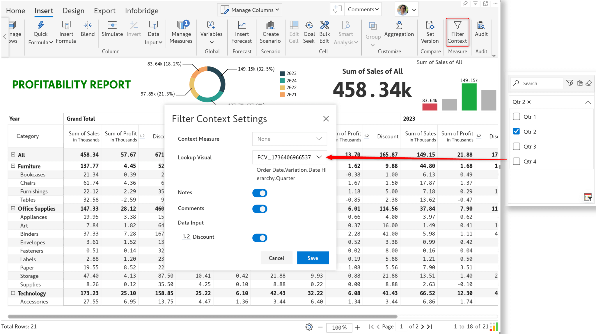 Inforiver Writeback Matrix: Microsoft Fabric, Variables & More
